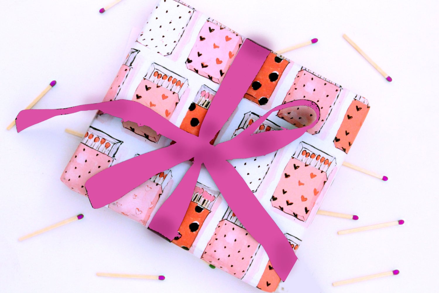 Wrapping Paper: Matches christmas Holiday Birthday Gift | Etsy