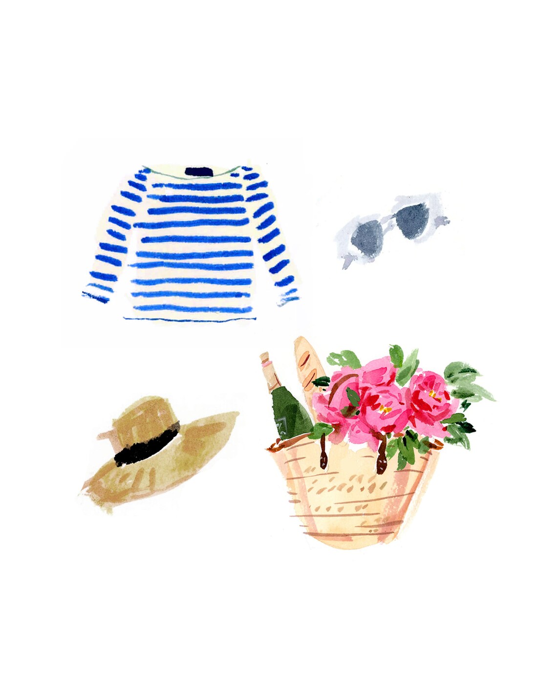 Art Print Wall Art: French Essentials {cute Art Print, Cute Wall Art ...