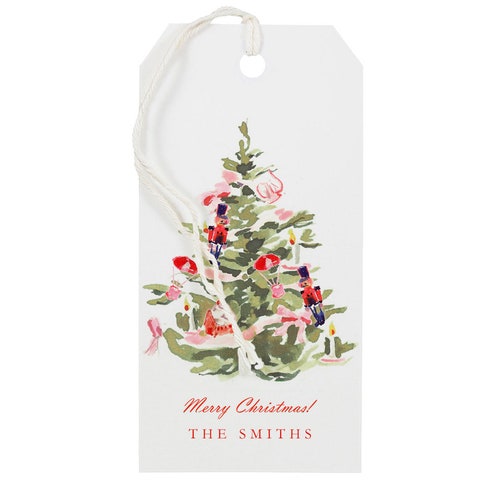 Christmas Gift Tags: Blush Candle Tree holiday Gift Tags - Etsy