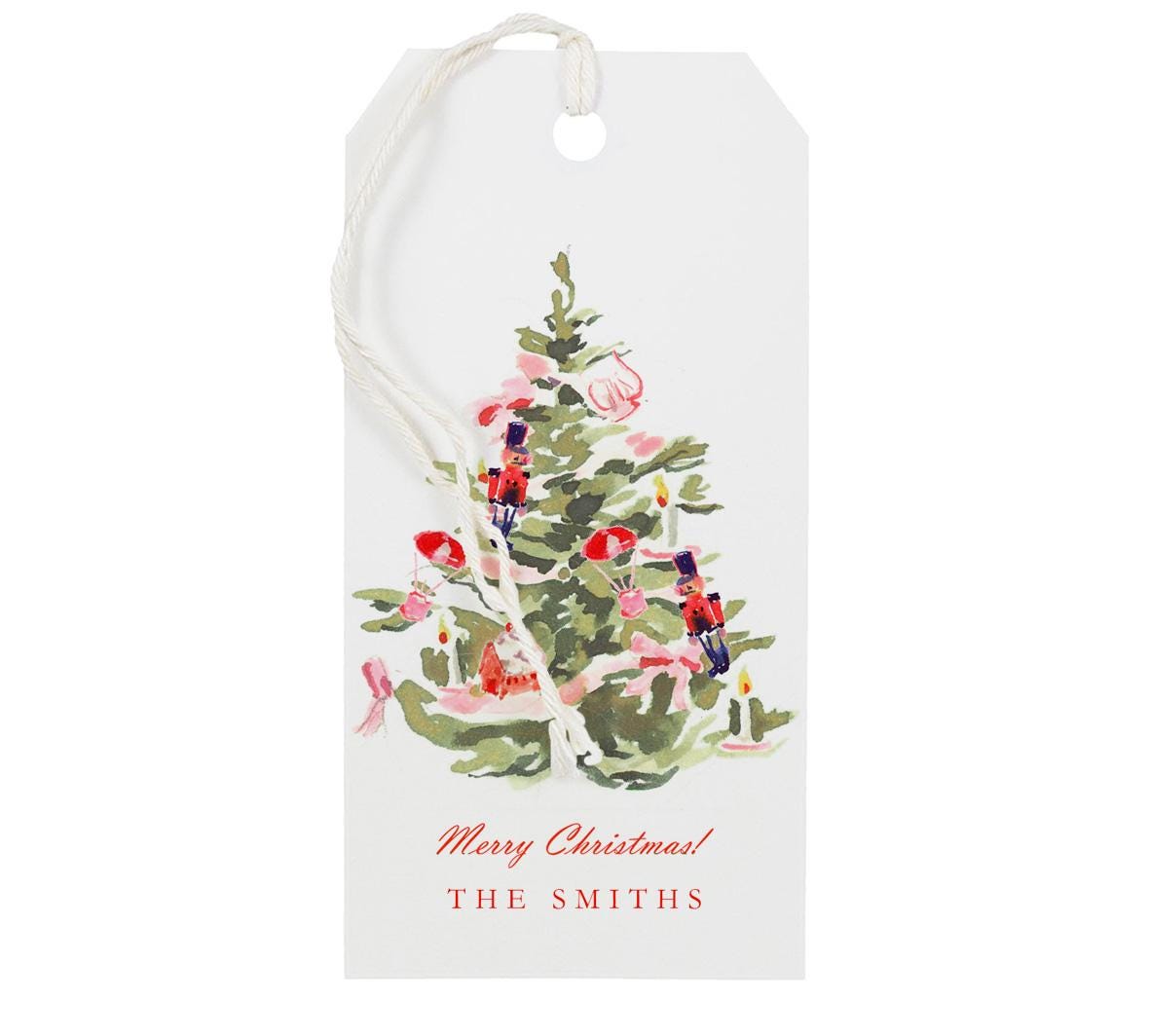 Personalized Christmas Gift Tags – Nutcracker Tree Vintage Holiday Tags ...