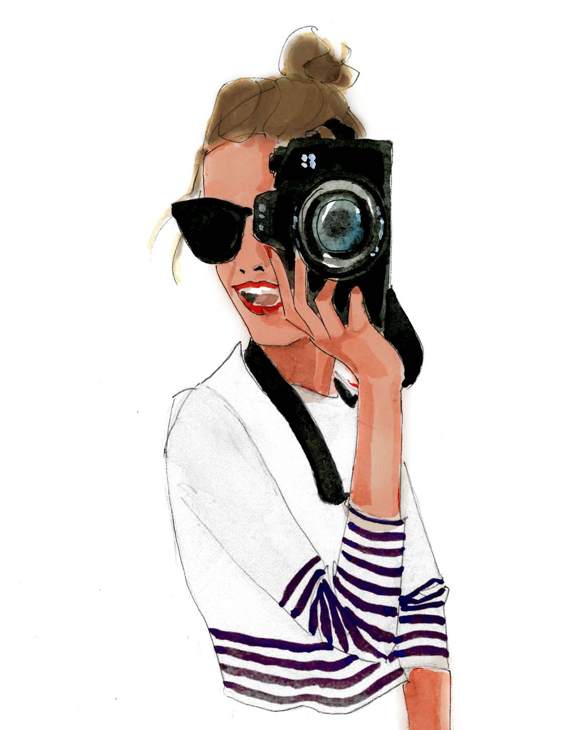 Luggage Tag (personalized) - Camera Girl - Etsy