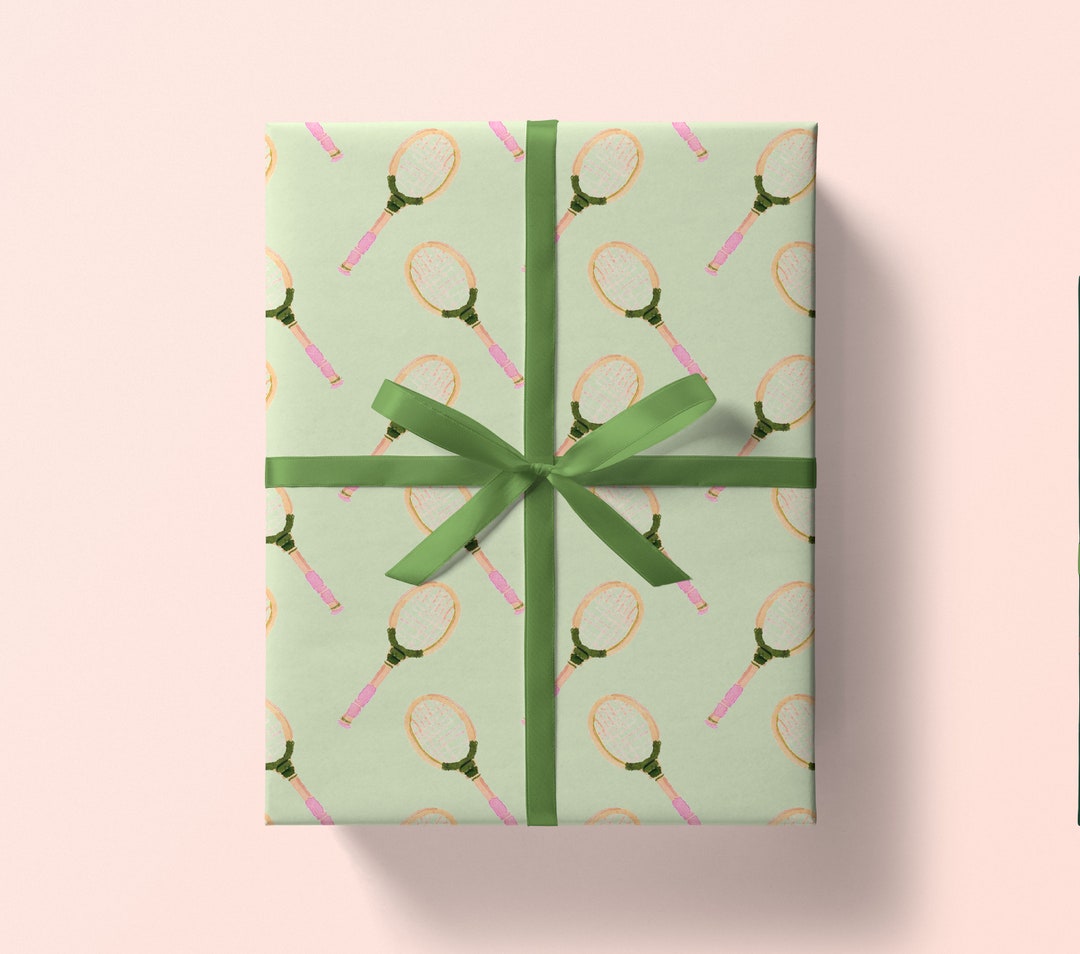 Wrapping Paper: Tennis Racquet {christmas, Holiday, Birthday, Gift Wrap ...