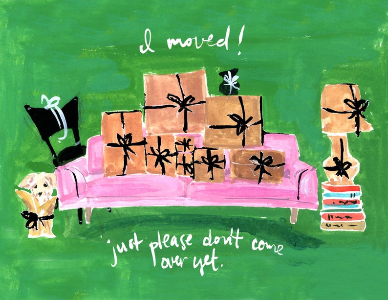 Moving Cards Notecards Greeting Cards Stationery Stationary: - Etsy