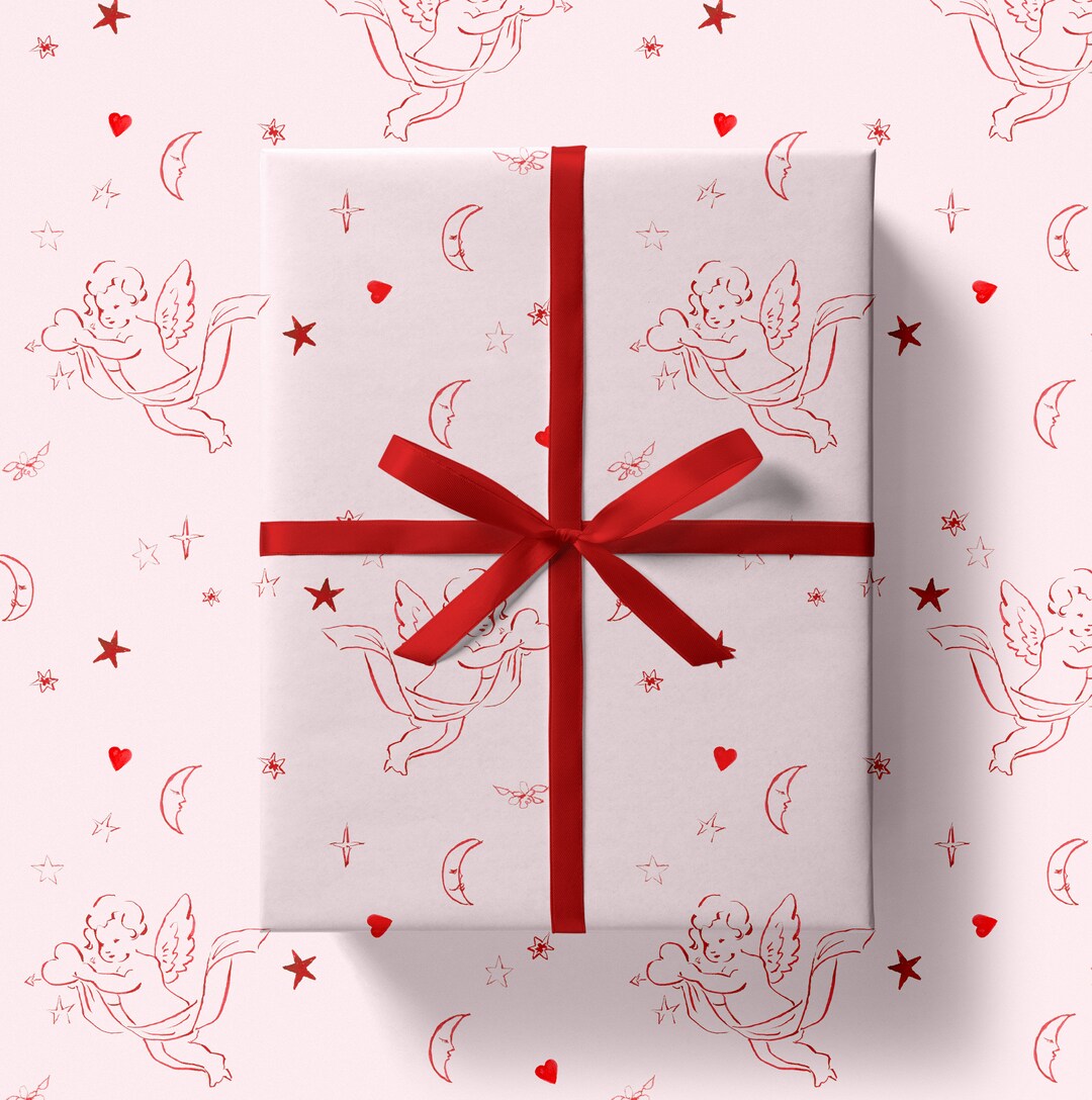Wrapping Paper: Cupid Pink 2024 Cherie - Etsy