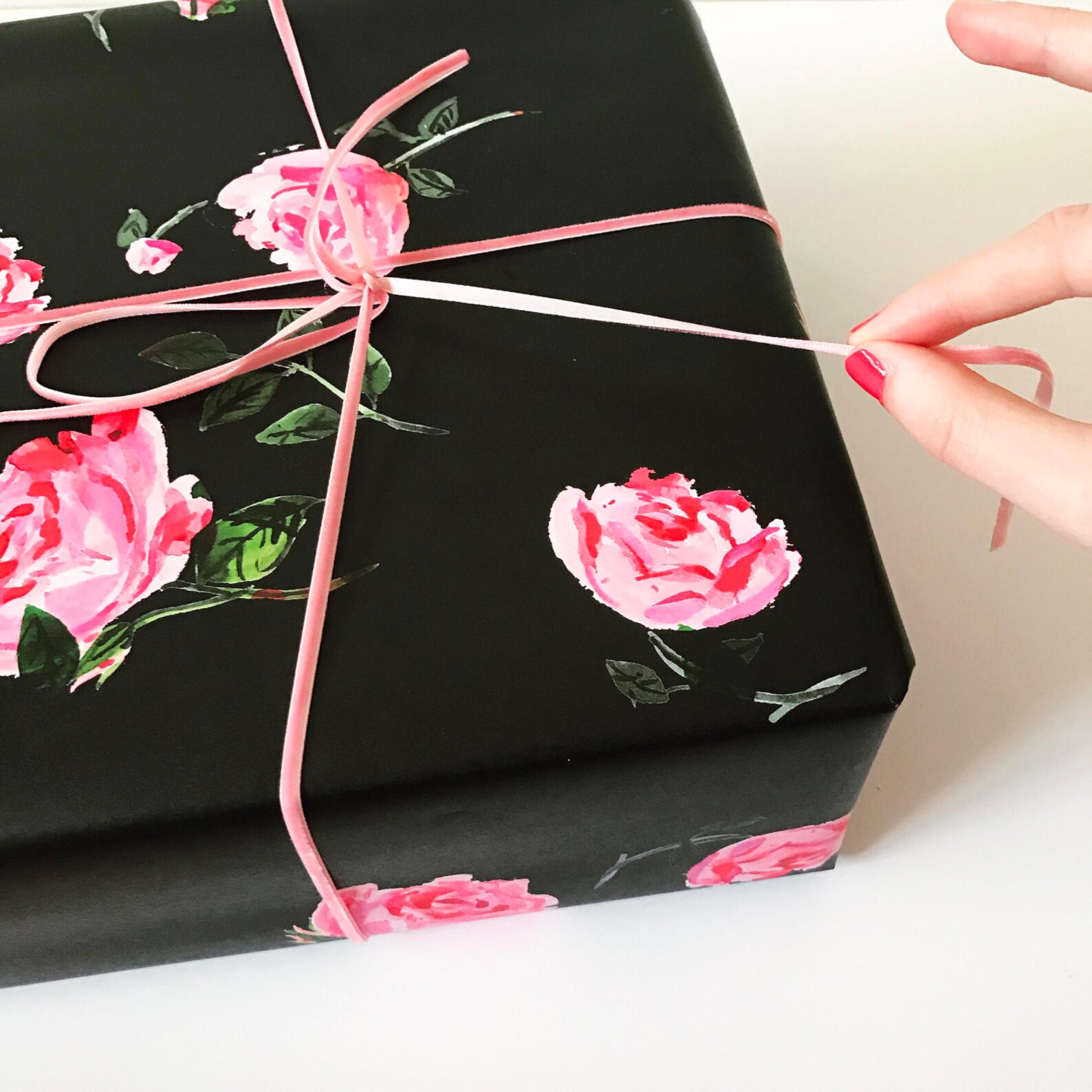 Classic Garden Rose Gift Wrap Christmas Holiday Birthday | Etsy