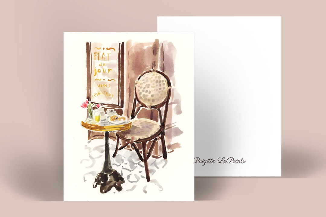 Personalized Stationery: Cozy Cafe Vignette {stationary Notecards ...
