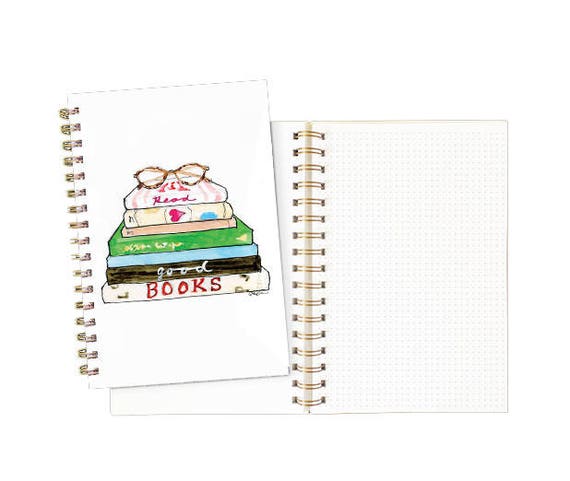 Gold Spiral Notebook: Read Good Books - Etsy