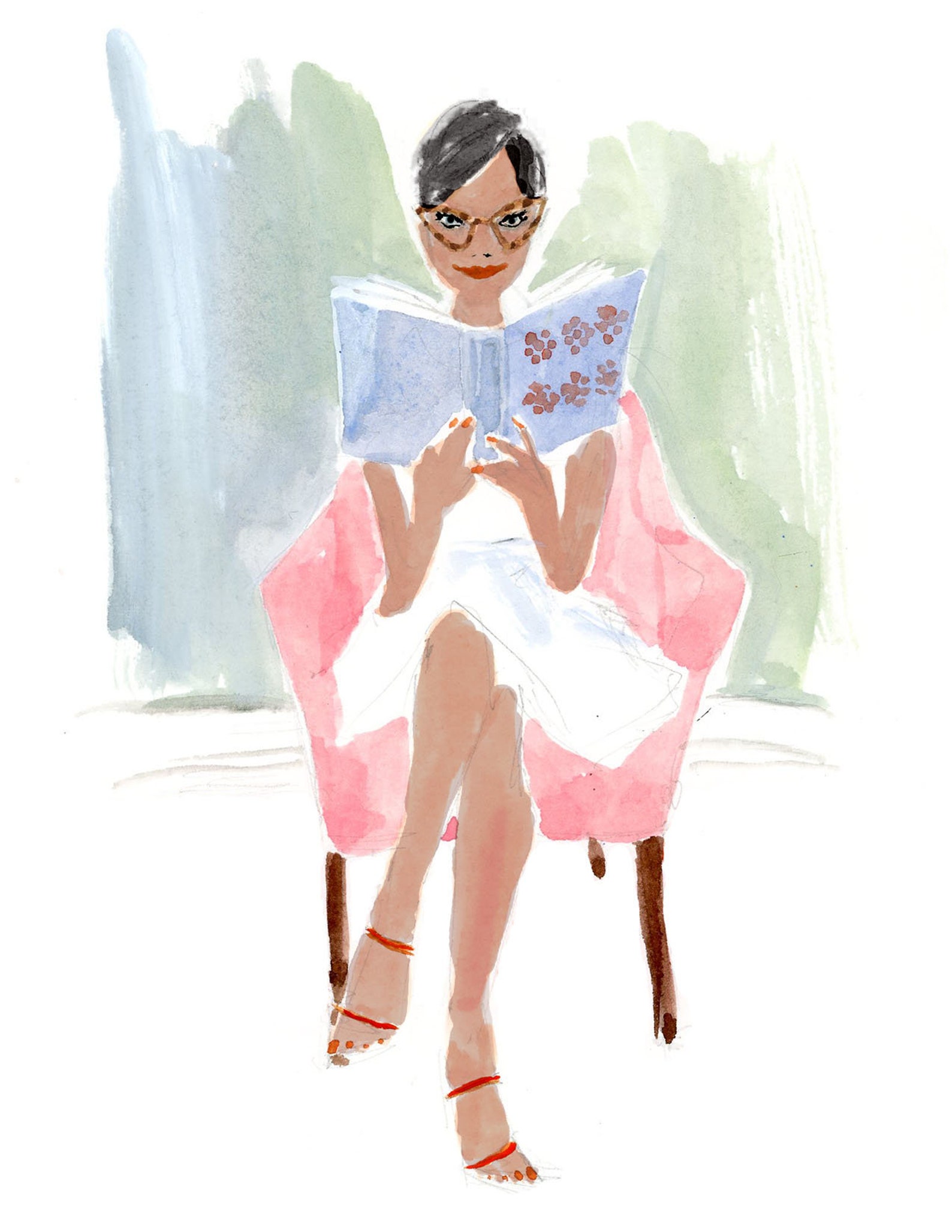 Custom Business/calling Cards: Book Girl - Etsy