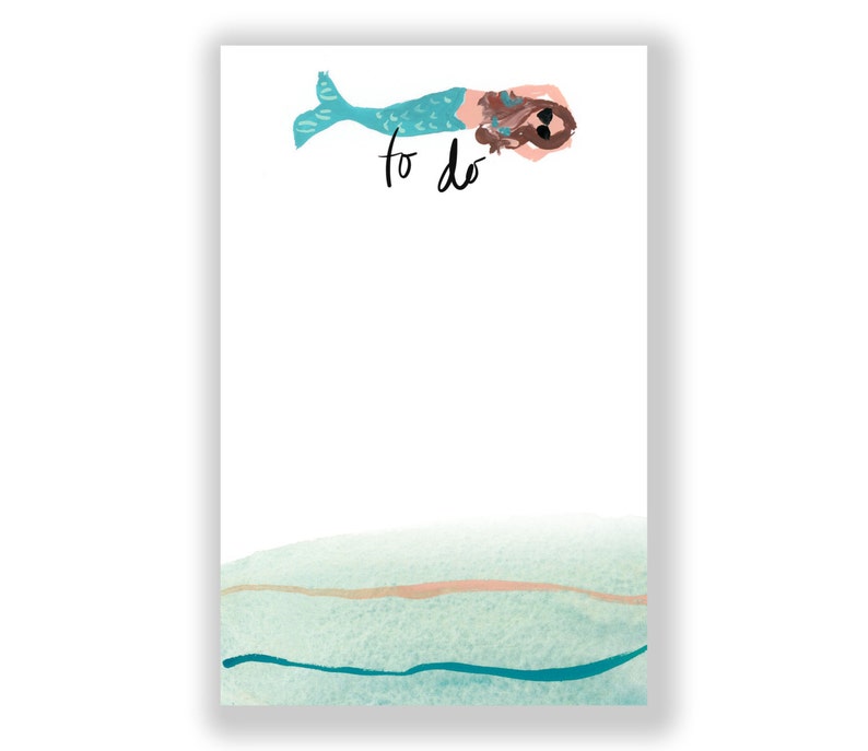 Cute Notepad: Mermaid List paper Notepad to Do List Fashion - Etsy