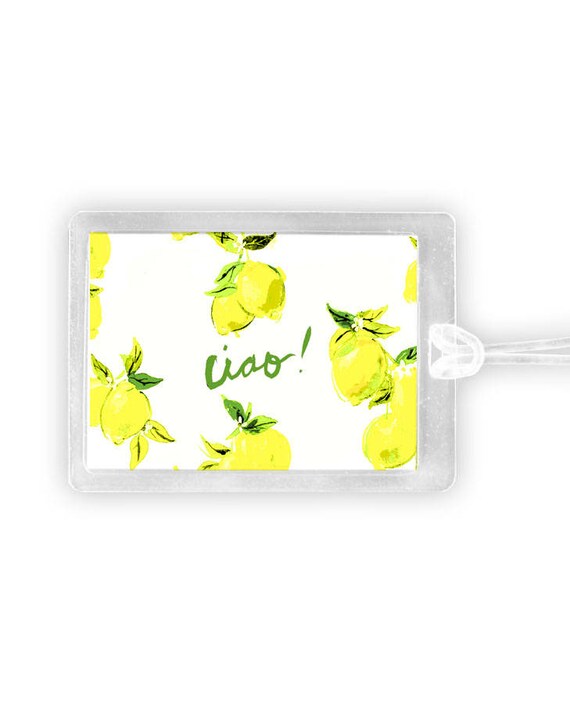 Luggage Tag: Ciao Lemon Print | Etsy