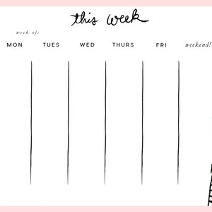 Week at a Glance Pad: Striped Tee {paper Notepad, to Do List, Fashion ...