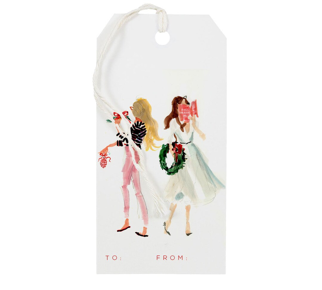 Christmas Gift Tags: Hall Decking 101 {holiday Gift Tags} - Etsy