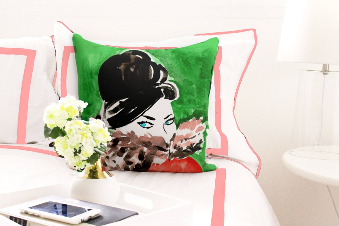 Illustrated Pillow: Cozy Darling {fashion Pillow, Cute Pillow ...