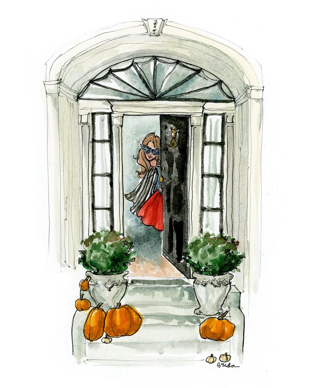 Spooky Door Fall Art Print - Etsy