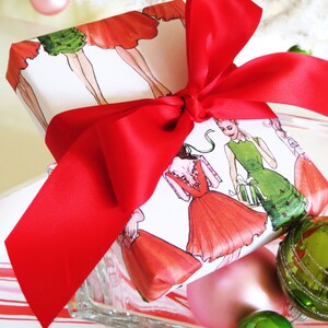 Holiday Girls Gift Wrap {christmas, Holiday, Birthday, Gift Wrap} - Etsy