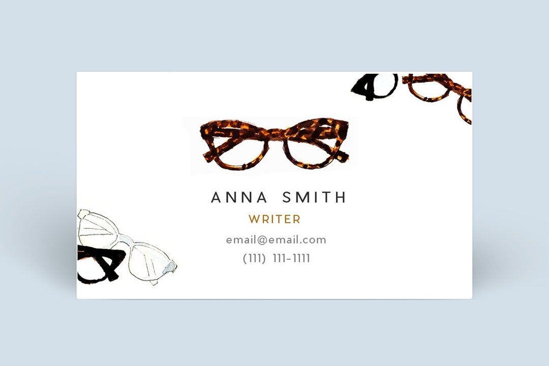 Custom Business/calling Cards: Glasses Galore - Etsy