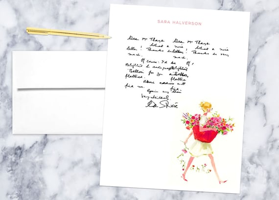 Full Page Writing Sheet: Spring Explosion Thanks stationary - Etsy