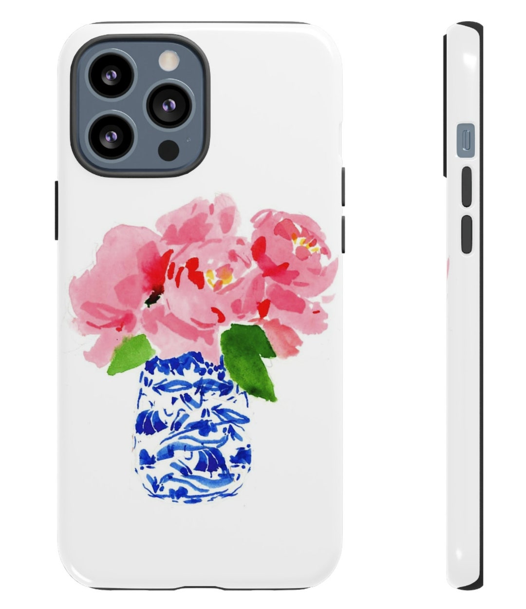 Peonies in a Ginger Jar Phone Case {retro Phone, Vintage Phone, Pink ...