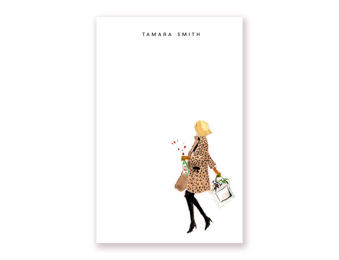 Short Hair Leopard Coat Girl Personalized Notepad {paper Notepad, to Do ...