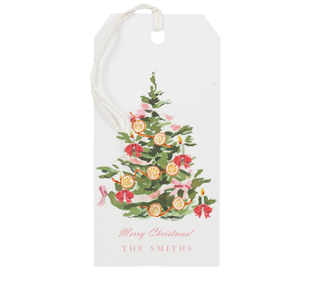Gift Tags: Little Women Red Christmas Tree holiday Gift Tags ...