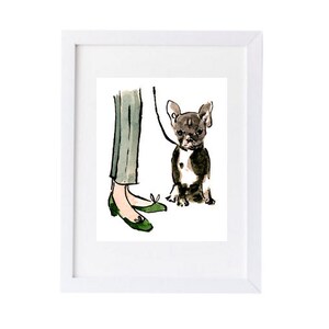 Art Print: Frenchie & Flats {cute Wall Art, Home Decorating, Original ...