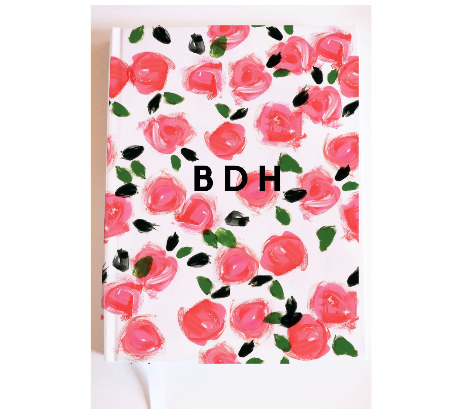 Monogrammed Journal / Notebook: Rosy Personalized Notebook | Etsy