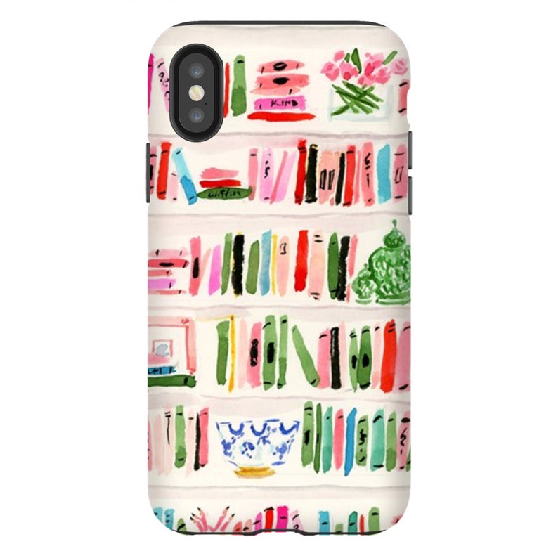Phone Case: Bright Library books Reader Original Art - Etsy