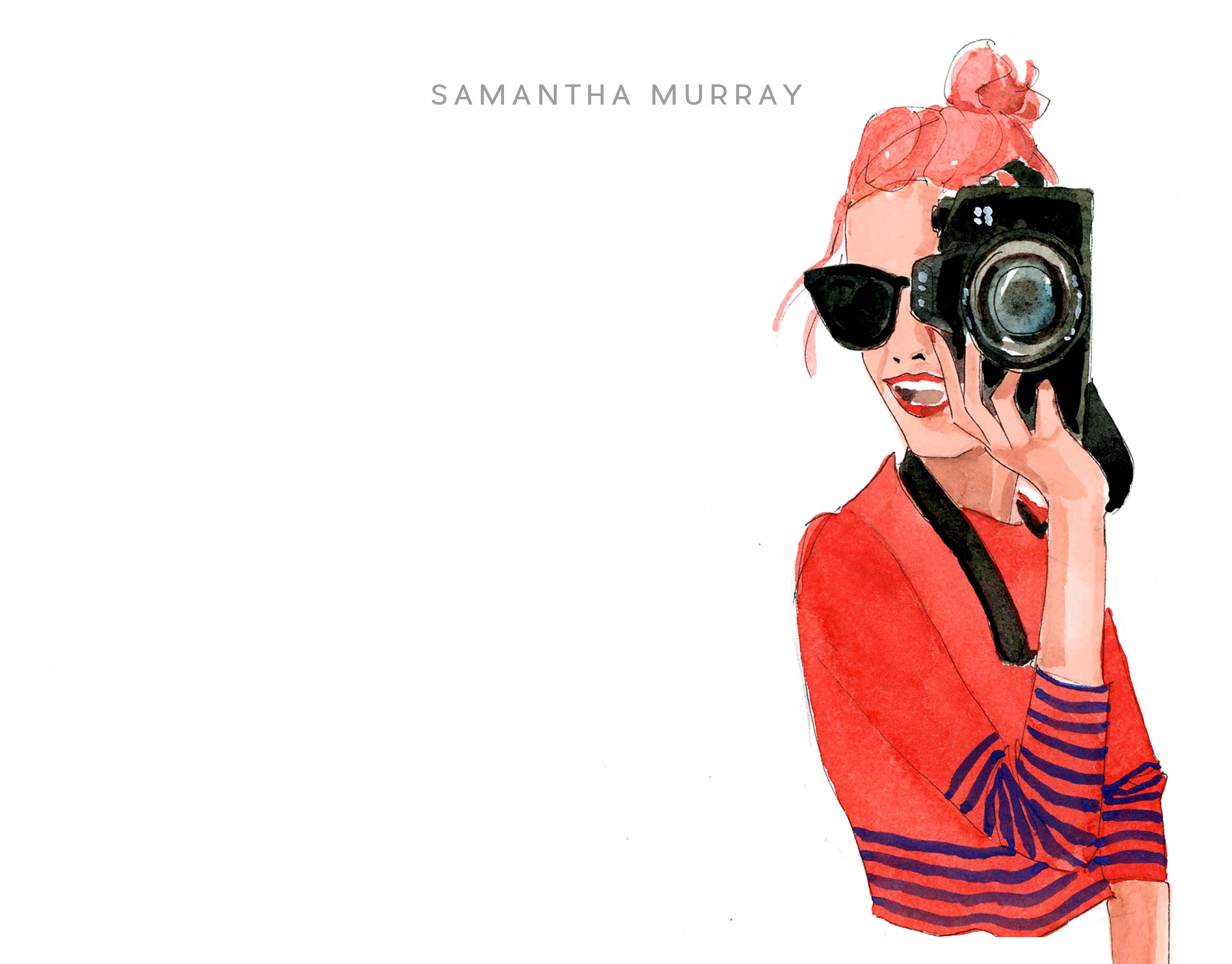 Custom Stationery: Camera Girl {stationary Notecards, Personalized ...