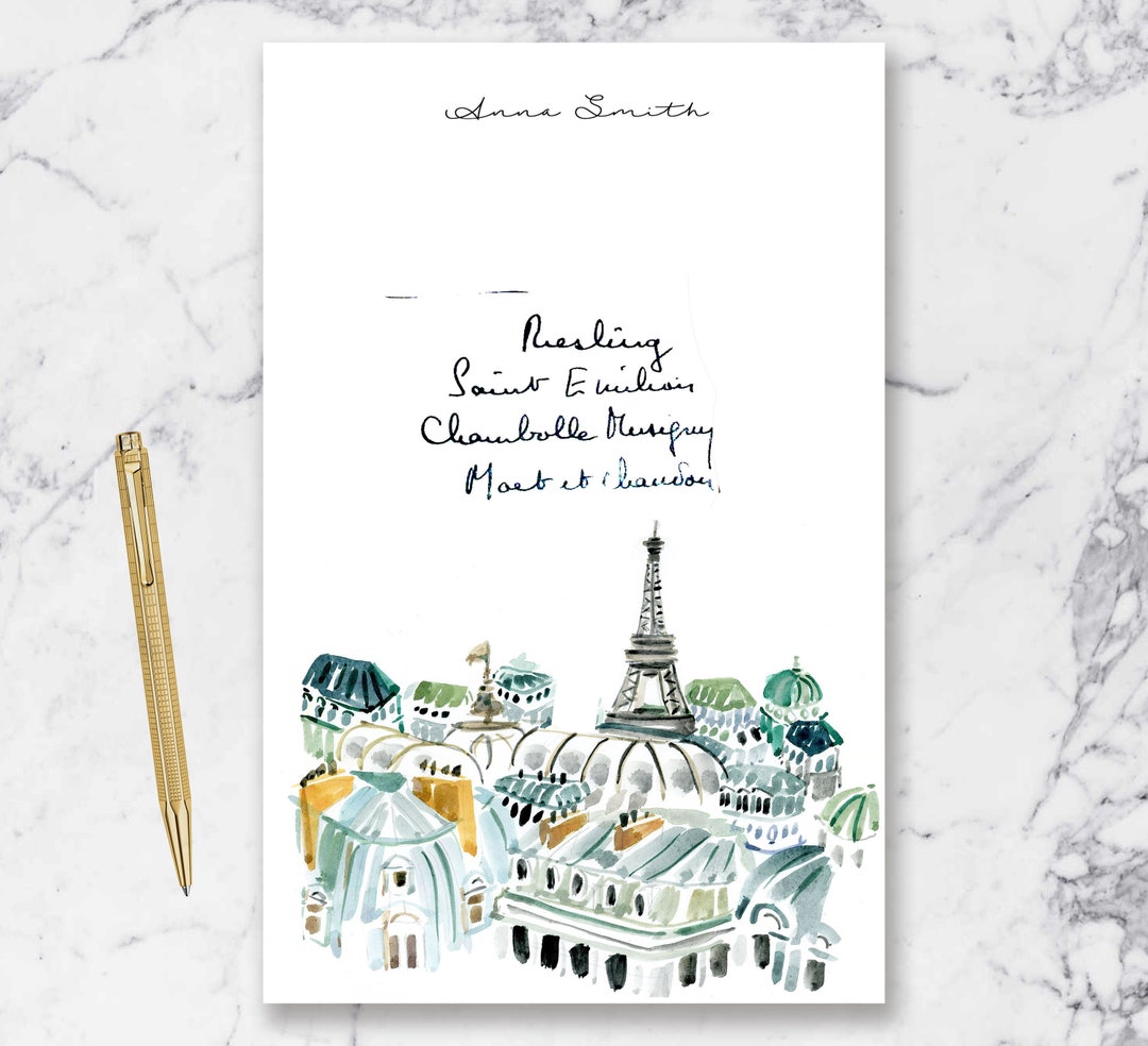 Personalized Notepad: Paris Rooftops {paper Notepad, to Do List ...