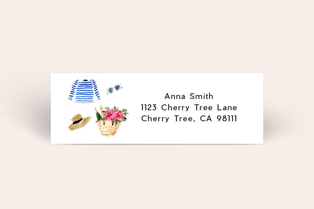 Address Label: French Essentials - Etsy