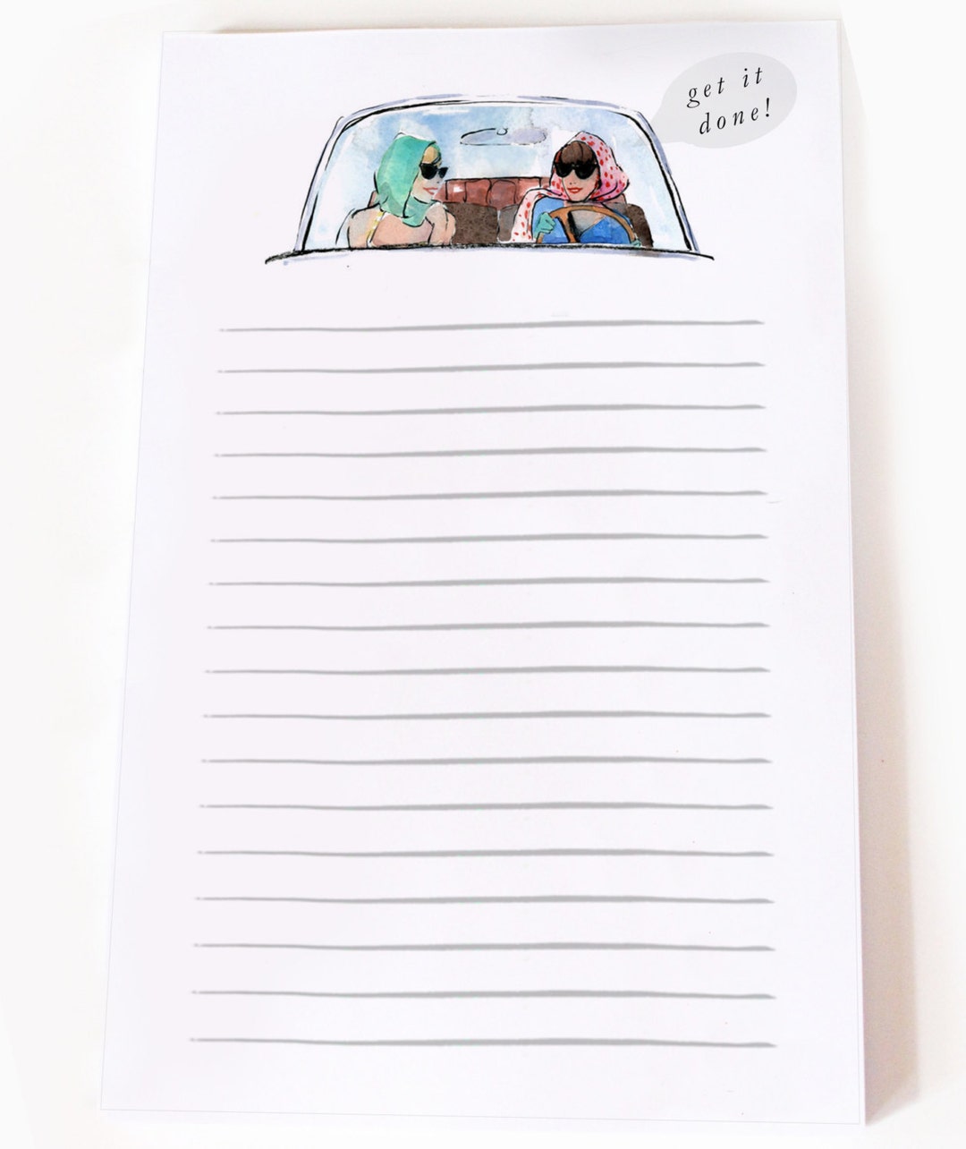Notepad: Retro Girls Get It Done {paper Notepad, to Do List, Fashion ...