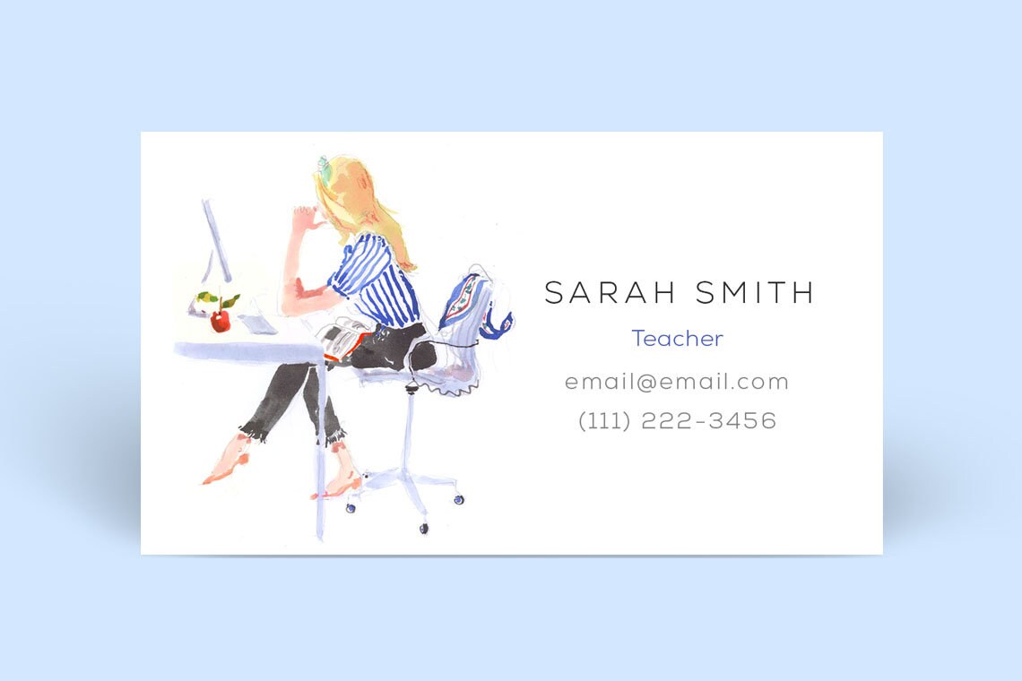 Custom Business/Calling Cards: Teacher | Etsy