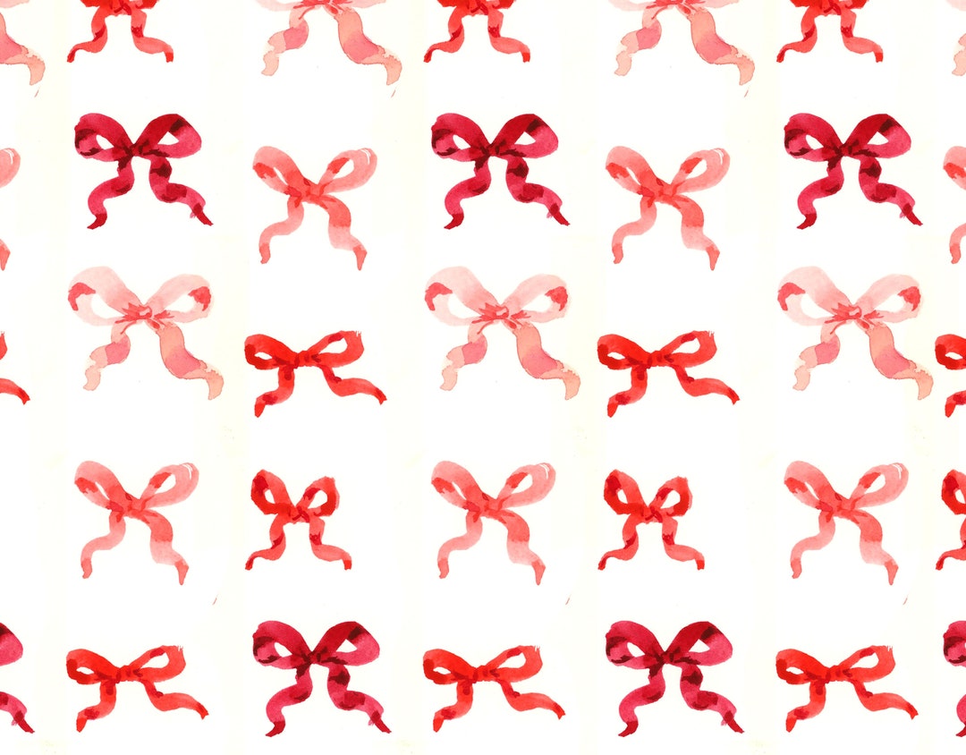Christmas Wrapping Paper: Bow Wrap in Reds {christmas, Holiday ...