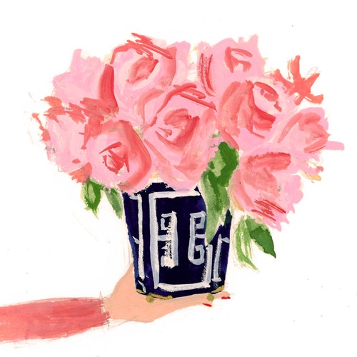 Art Print Wall Art: Preppy Florals for You cute Art Print - Etsy