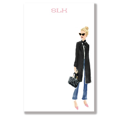 Leopard Coat Girl Personalized Notepad paper Notepad to Do - Etsy
