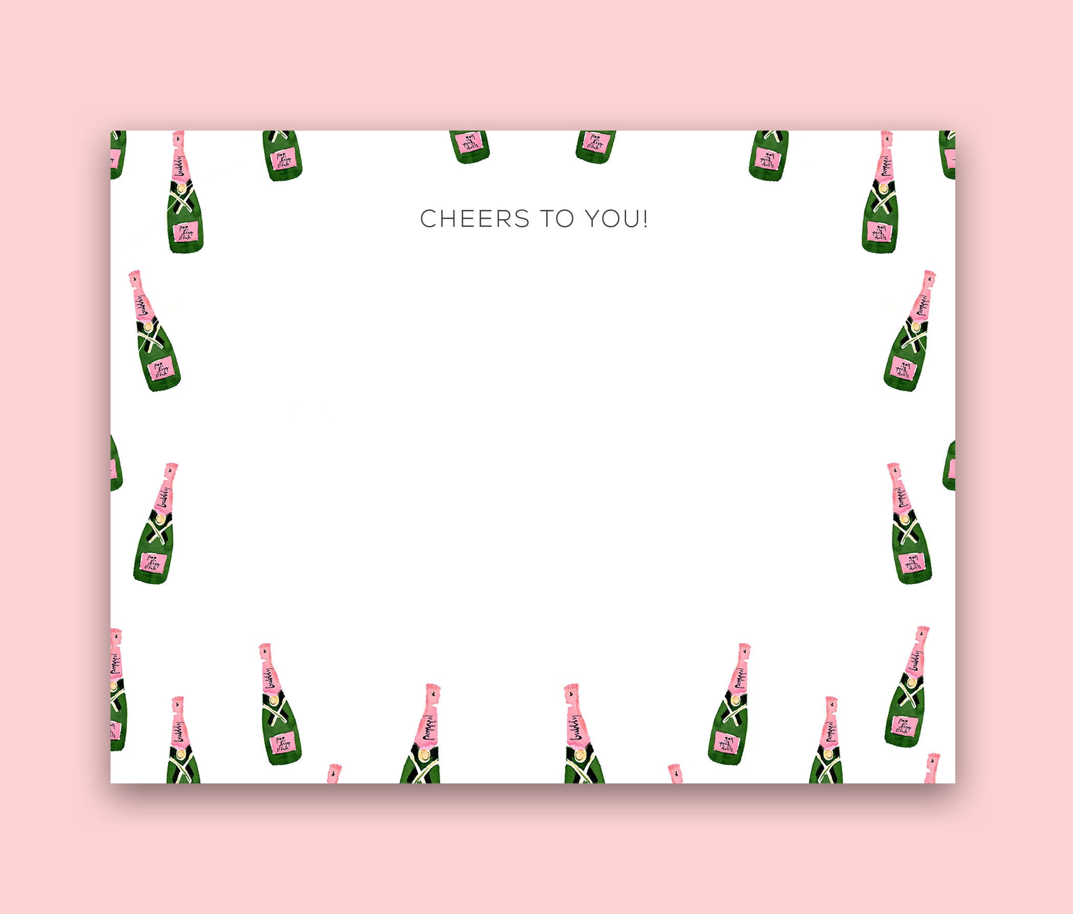 Personalized Stationery: Pink Champagne {stationary Notecards ...