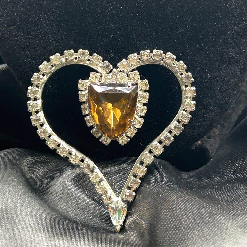 Heart Brooch - Etsy