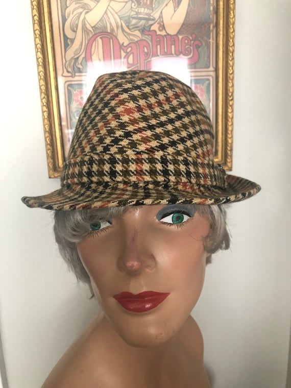Vintage houndstooth hat - Gem