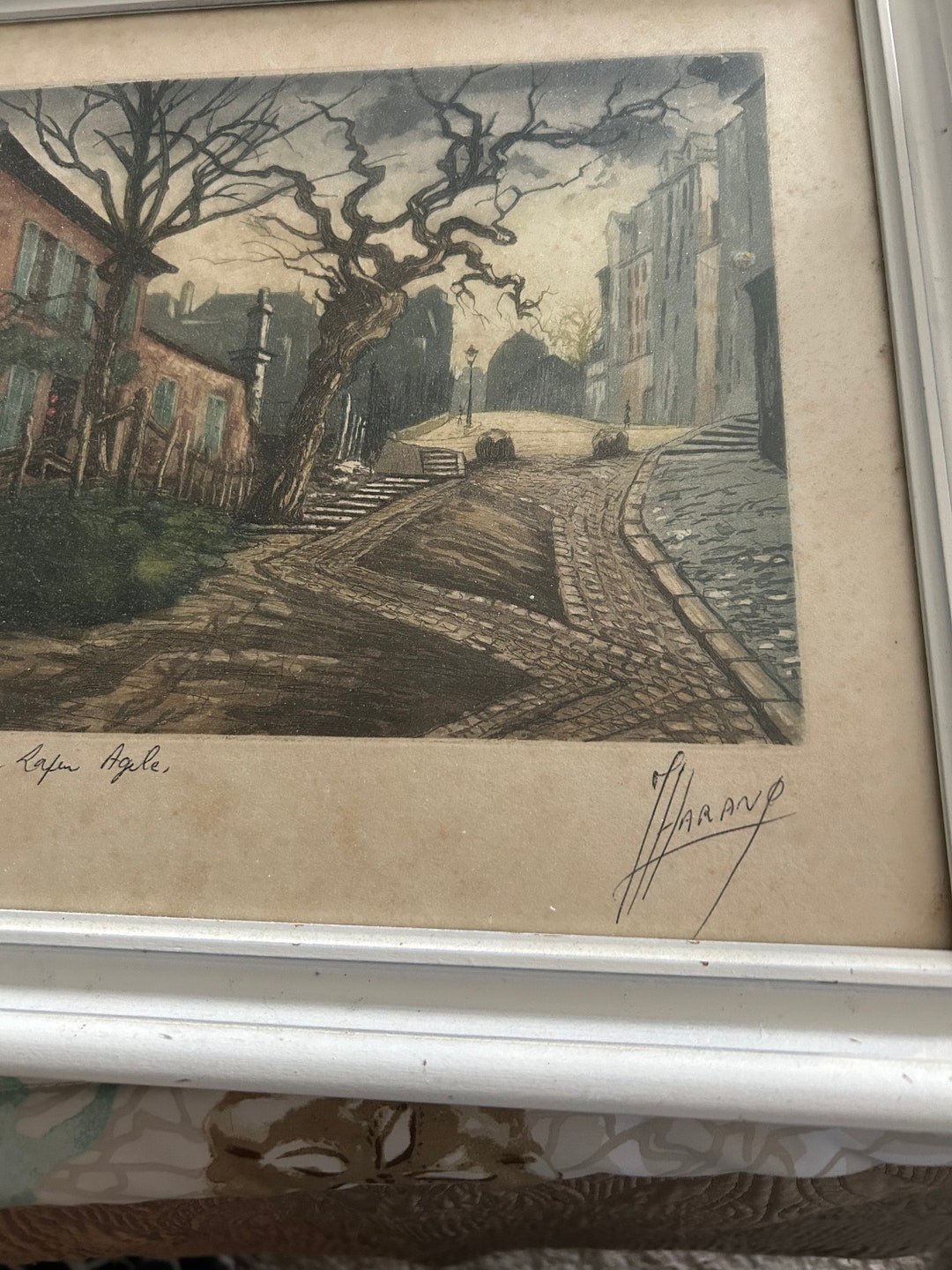 Vintage Marcel Harang Lithograph A Street in - Etsy