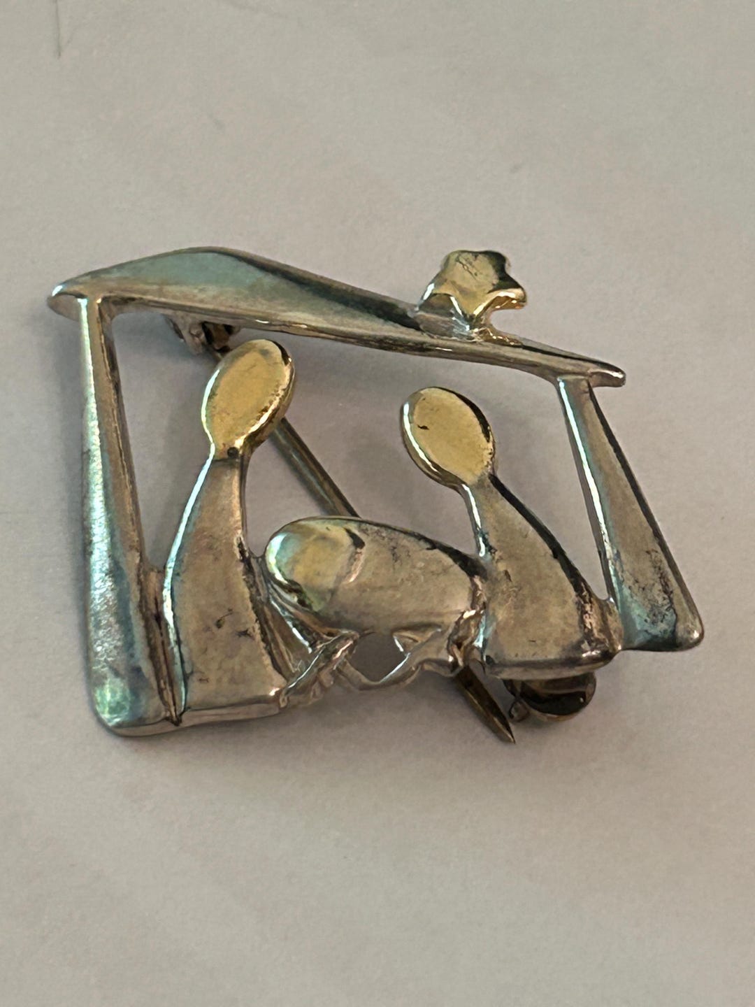 Sterling Silver Nativity Pin - Etsy