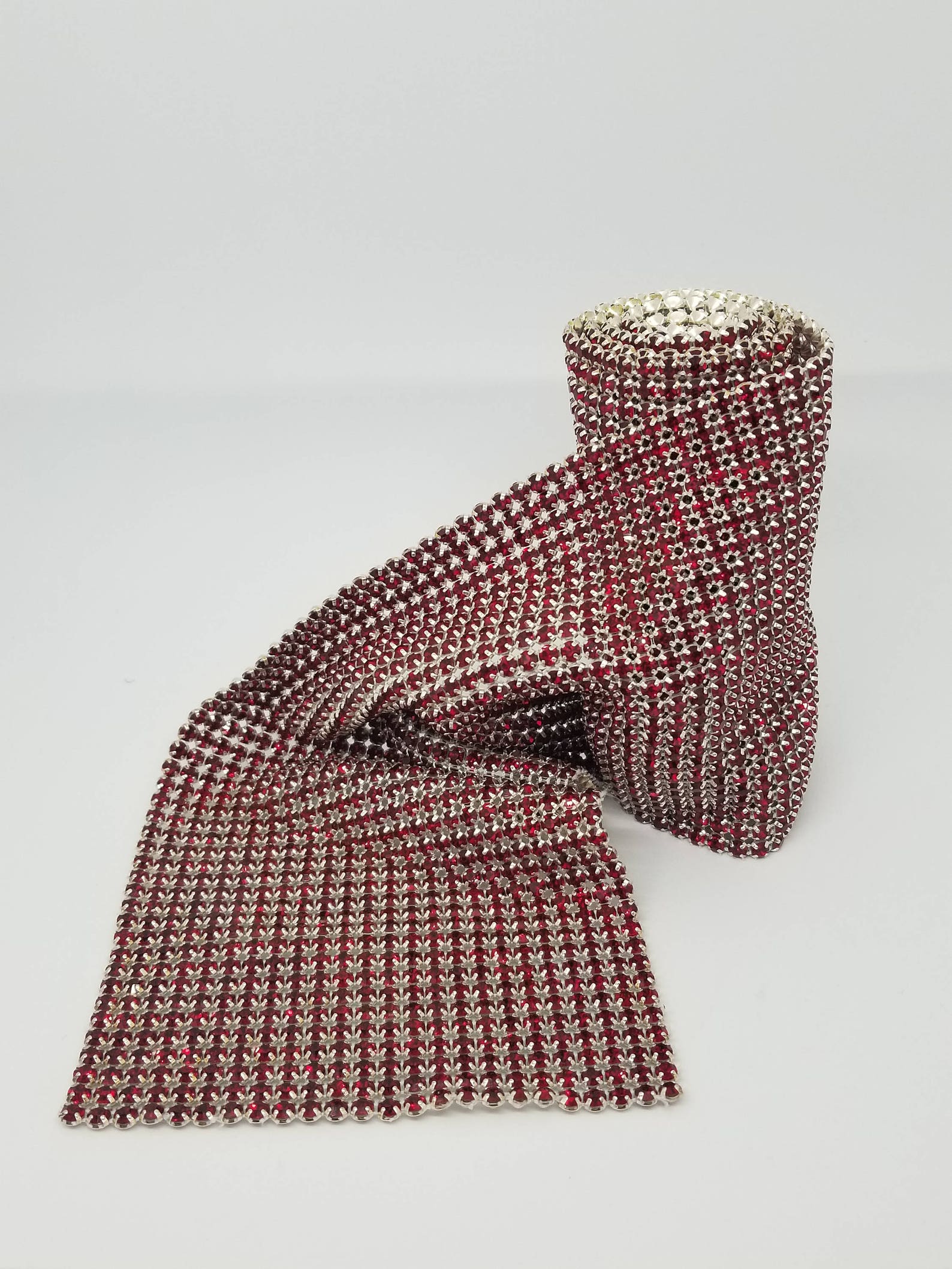 Rhinestone Trim - Crystal Trim - Dark Siam Red Rhinestone Chain Cup ...