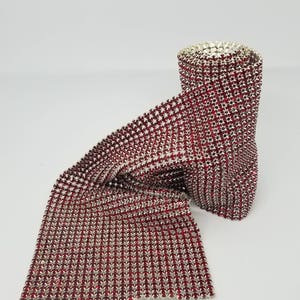 Rhinestone Trim - Crystal Trim - Dark Siam Red Rhinestone Chain Cup ...