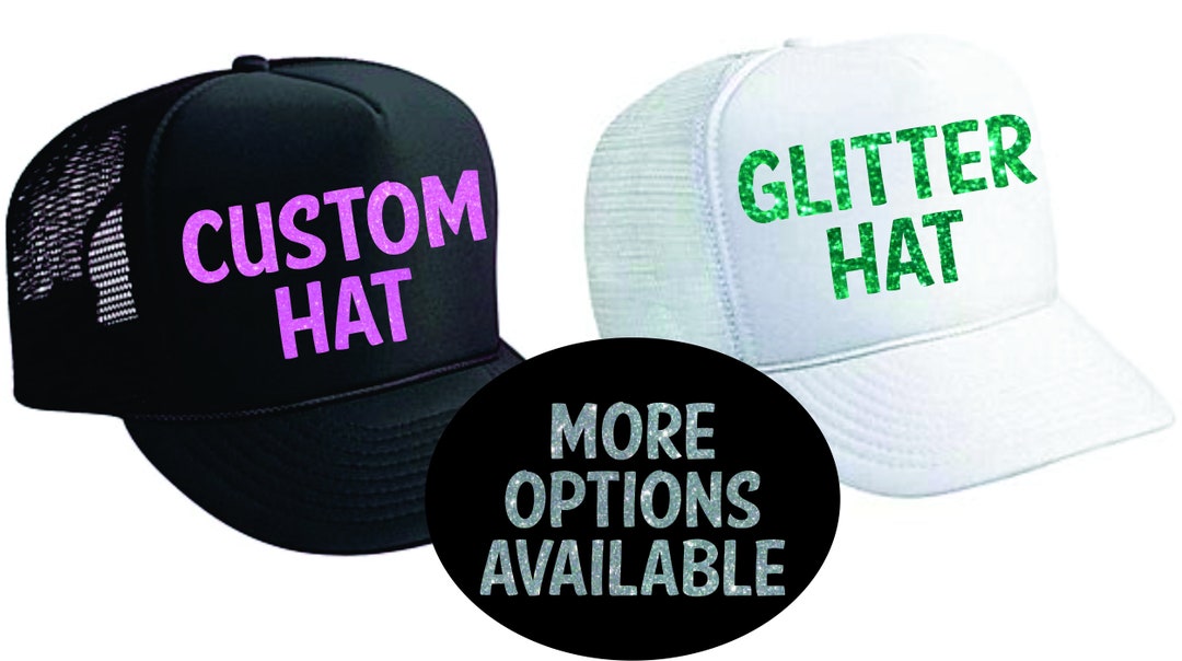 Custom Hats | Glitter Hats | Personalized Hats - Etsy
