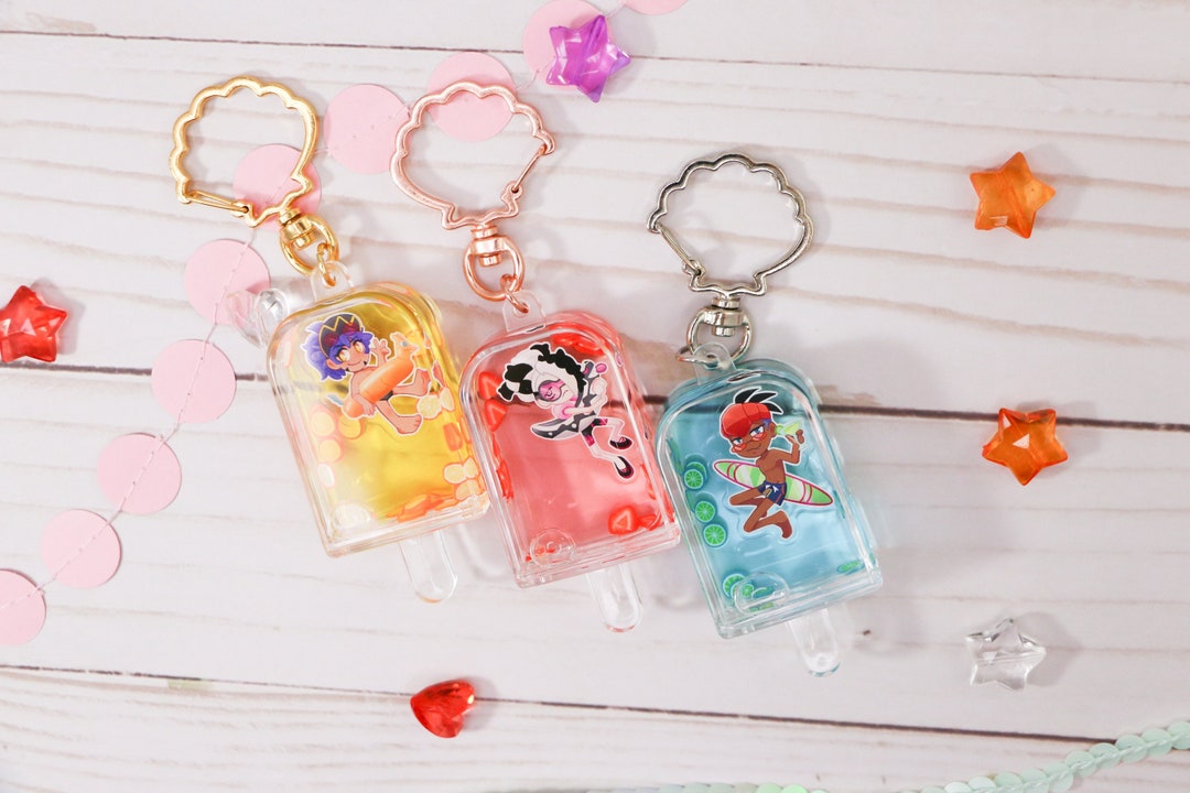 SWSH Beach Boys in Popsicles Oil Charm Glitter Shaker Gym Leader Snow ...