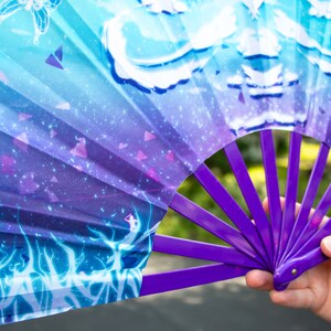 Spirit Garden Skeleton Large Plastic CLACKER Hand Fan Aesthetic Gift ...