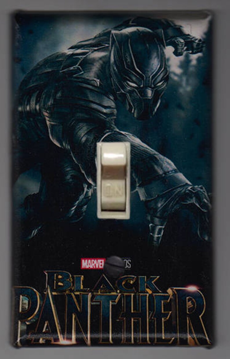 Black Panther Light Switch Cover Plate Avengers Marvel - Etsy