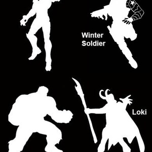 Superhero stick Figure Family Decal Superhero Sticker Laptop Decal ...