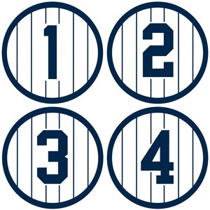 New York Yankees Retired Number Vinyl Decal New York Yankees Decor ...