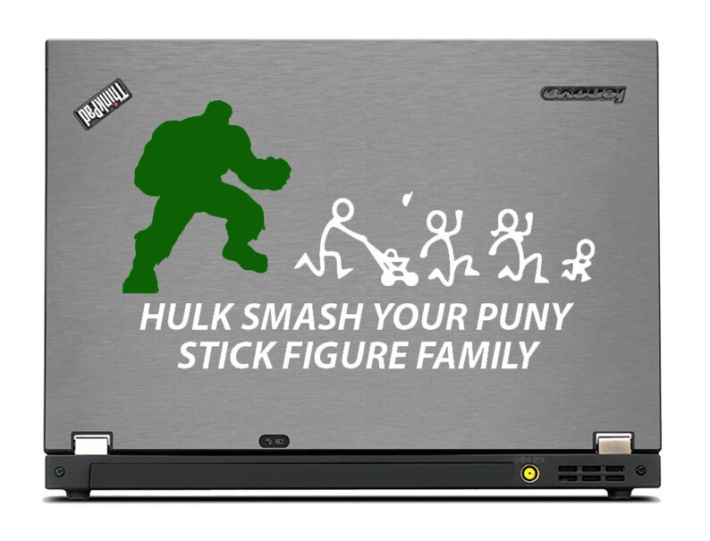 Hulk Smash Your Puny Stick Figure Family Vinyl Decal Mix and | Etsy