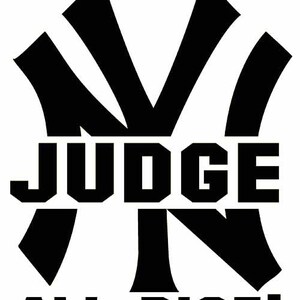 Aaron Judge All Rise Car Decal - Laptop Sticker Yankees Home Decor - Etsy